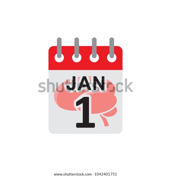 Brain Calendar Logo Icon Design Stock Vector (Royalty Free) 1042401751 ...