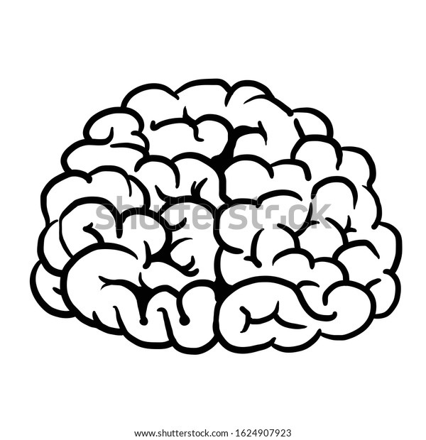 Brain Cartoon Illustration Doodle Isolated On Stock Vector (Royalty ...