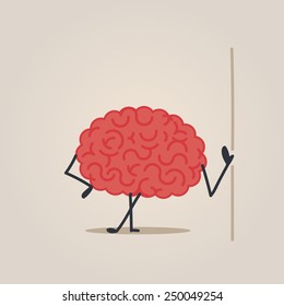 Cartoon Character Brain Holding Sign Stop: เวกเตอร์สต็อก (ปลอดค่า ...