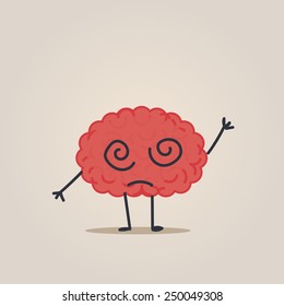 Brain Character Confused Stock Vector (Royalty Free) 250049308 ...