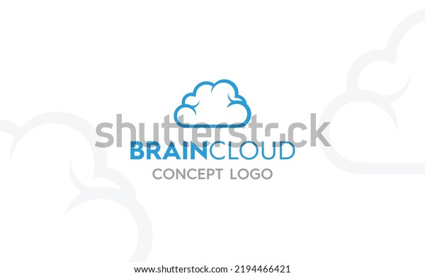 Brain Cloud Logo Outline Design Template Stock Vector (Royalty Free) 2194466421 | Shutterstock