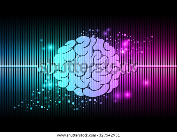 Brain Colorful Lights Background 스톡 벡터(로열티 프리) 329542931 | Shutterstock