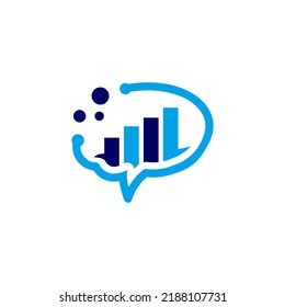 Brain Communication Logo Design Template Vector Stock Vector (Royalty ...