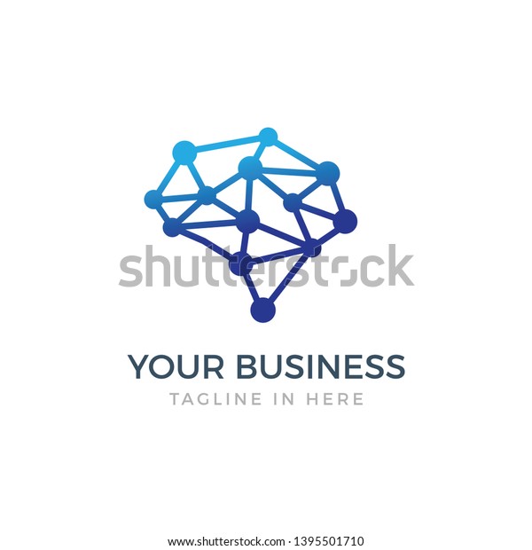 Brain Connection Logo Concept Design Technology Stock Vector (Royalty ...