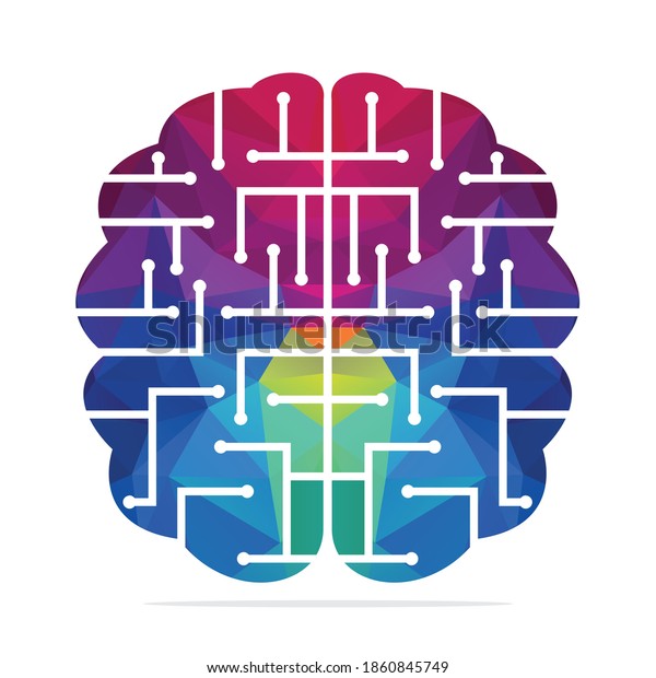 Brain Connection Logo Design Digital Brain Stock Vector (Royalty Free ...
