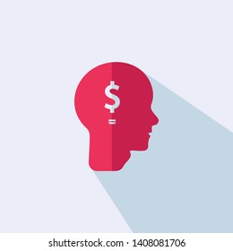 Brain Dollar Sign Icon Vector Flat Stock Vector (Royalty Free ...