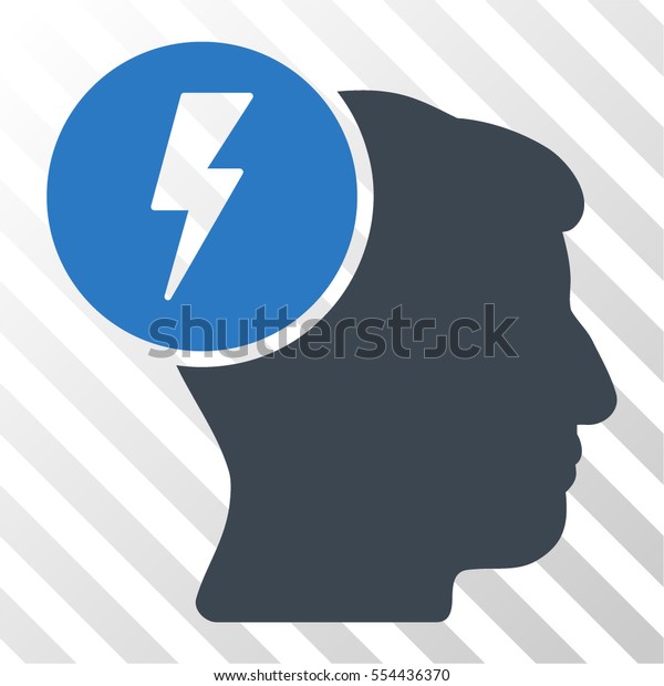 Brain Electricity Vector Icon Illustration Style Stock Vector (Royalty ...