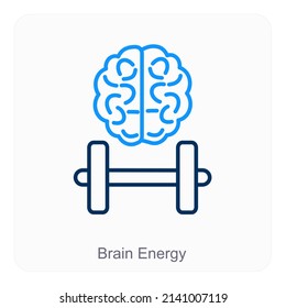 Brain Energy Brainstorm Icon Concept Stock Vector (Royalty Free ...