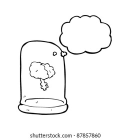 Brain Floating Jar Cartoon Stock Vector (Royalty Free) 87857806