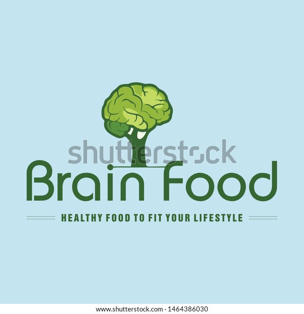 Brain Food Logo Restaurant Logo Cafe Stock Vector (Royalty Free ...