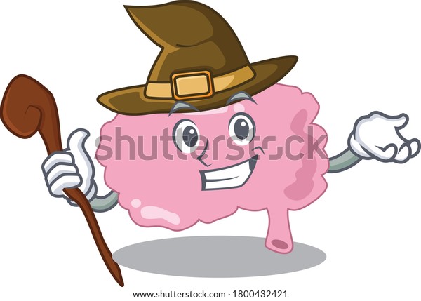 Brain Funny Sneaky Witch Cartoon Character Stock Vector (Royalty Free ...