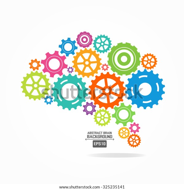 Brain Gear Colorful Stock Vector (Royalty Free) 325235141