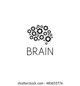 Brain Gear Logo Graphic Design Concept Stock Vector (Royalty Free ...