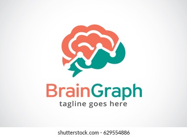Brain Graph Logo Template Design Vector 스톡 벡터(로열티 프리) 629554886 ...