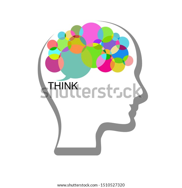 Brain Human Head Brainstorming Icon Colorful Stock Vector (Royalty Free ...
