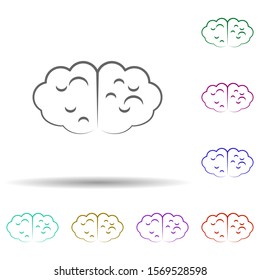 Brain Human Brain Multi Color Style Stock Vector (Royalty Free ...