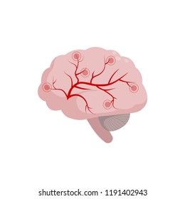 Brain Icon Isolated On White Background Stock Vector (Royalty Free ...