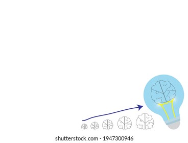 Brain Idea Concept On White Background Stock Vector (Royalty Free ...