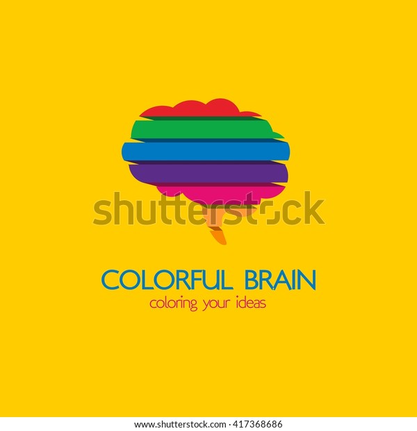 Brain Idea Design Badges Symbol Concept Stock Vector (Royalty Free ...