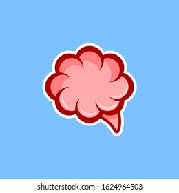 Brain Illustration Cartoon Blue Background Stock Vector (Royalty Free ...
