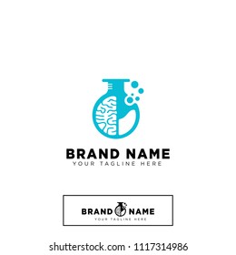 Brain Laboratory Science Experiment Logo Template Stock Vector (Royalty ...