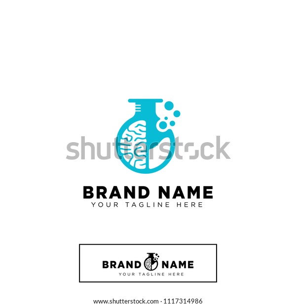 Brain Laboratory Science Experiment Logo Template Stock Vector (Royalty ...