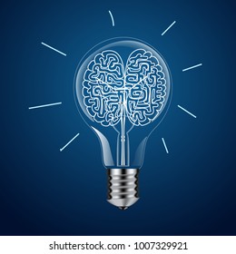 Creative Idea Thinking Outstanding Inspiration Brainstorm: เวกเตอร์ ...