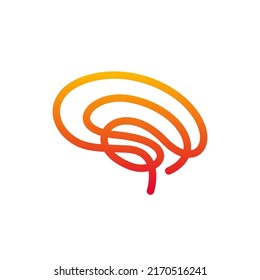 Brain Line Art Logo Creative Design Stock Vector (Royalty Free ...