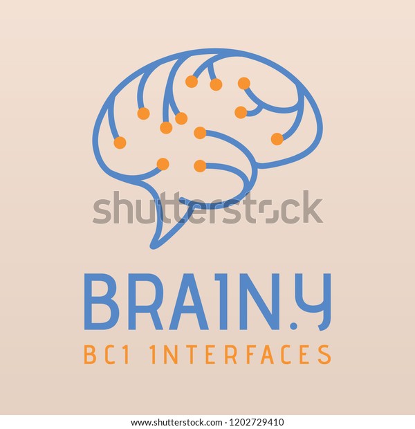 Brain Logo Gyrus Brain Network Brain Stock Vector (Royalty Free) 1202729410