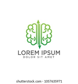 Brain Logo Template Arrow Concept Logo Stock Vector (Royalty Free ...
