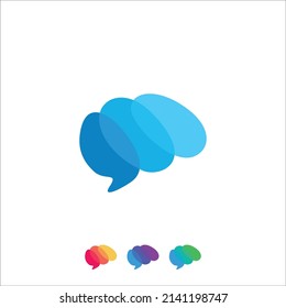 Brain Logo Template Colorful Fluid Flow Stock Vector (Royalty Free ...