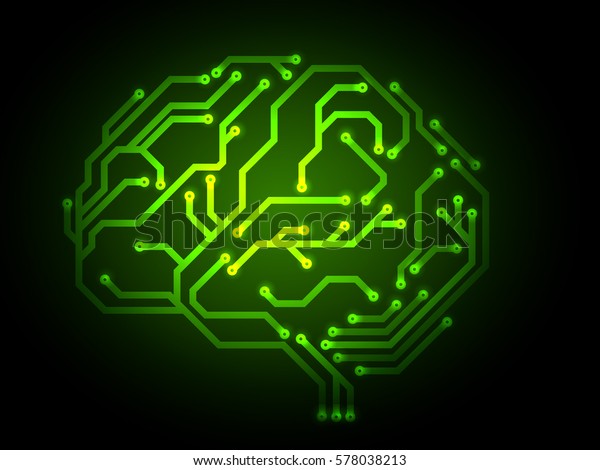 Brain Made Digital Circuit Board Stock Vector (Royalty Free) 578038213 ...