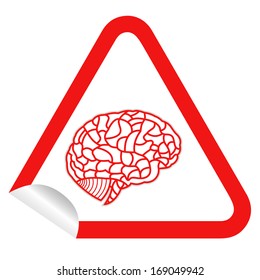 Think Forbidden Brain Prohibited Saying Lettering Stock Illustration ...