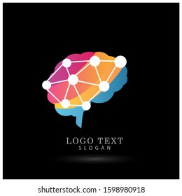 Brain Network Logo Symbol Icon Vector: vector de stock (libre de ...