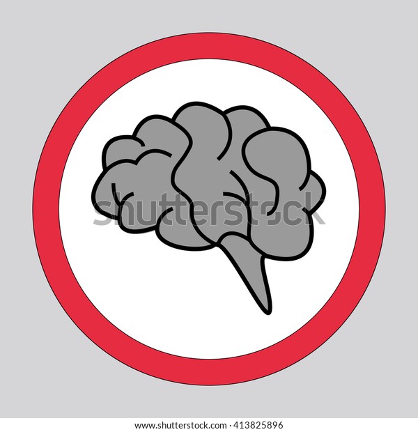 Brain No Stagnation Depression Ban Stock Vector (Royalty Free ...