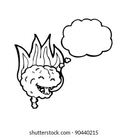 Brain On Fire Cartoon Stock Vector (Royalty Free) 90440215 | Shutterstock