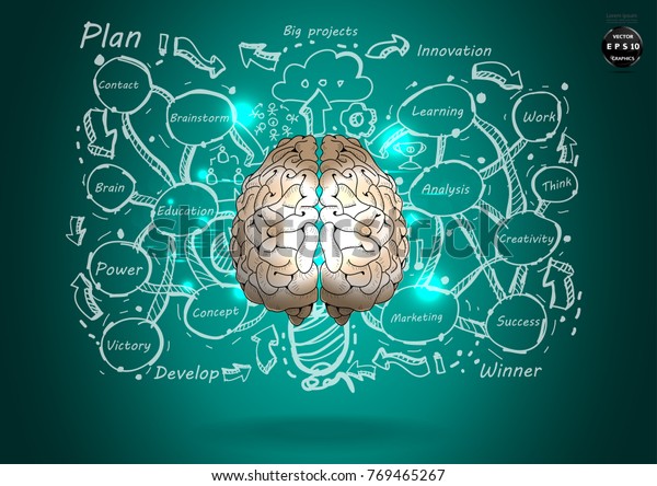 Brain Plan Business Modern Idea Concept Stock Vector (Royalty Free ...