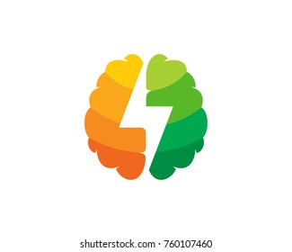 Brain Power Icon Logo Design Element Stock Vector (Royalty Free ...