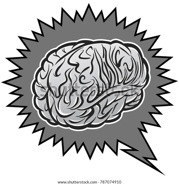 Brain Power Illustration Vector Cartoon Illustration Stock Vector ...