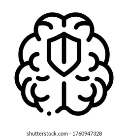 Brain Protection Icon Vector Brain Protection Stock Vector (Royalty ...