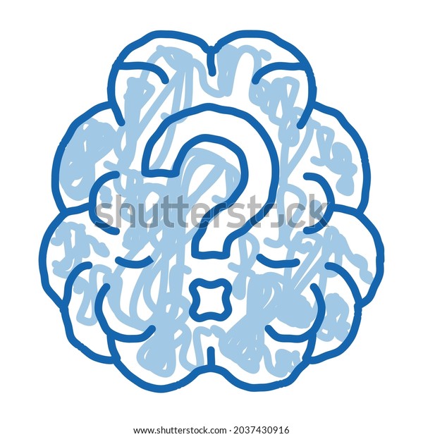 Brain Question Mark Sketch Icon Vector Stock Vector (Royalty Free ...