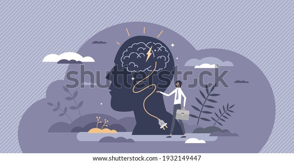 Brain Recharge Fill Head Energy Think Stock Vector (Royalty Free ...