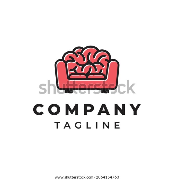 Brain Sofa Illustrate Psychotherapy Stock Vector (Royalty Free ...