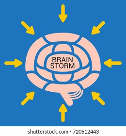 Brain Storm There Simple Illustrate Brain Stock Vector (Royalty Free ...