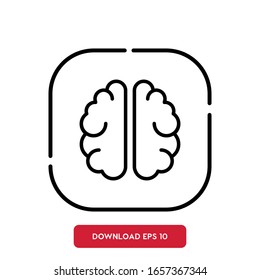 Brain Cross Checkmark Line Icon Diseases Stock Vector (Royalty Free ...