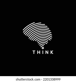 Brain Think Line Art Logo Design Stock Vector (Royalty Free) 2201338999 ...
