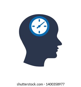 Brain Time Management Icon Vector Design Stock Vector (Royalty Free ...