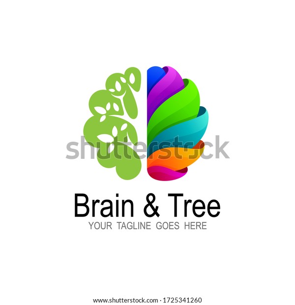 Brain Tree Illustration Typography Brain Tree Stock Vector (Royalty ...