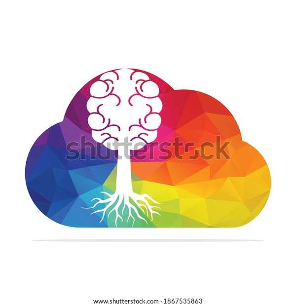 Brain Tree Roots Concept Design Tree Stock Vector (Royalty Free ...