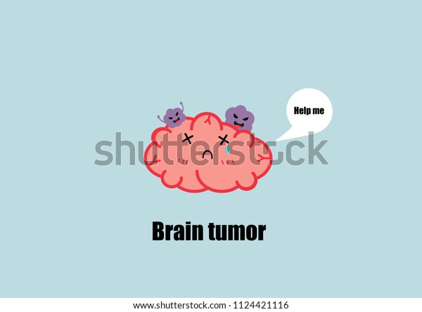 Brain Tumor Cartoon Vector Cancer Cell Stock Vector (Royalty Free ...